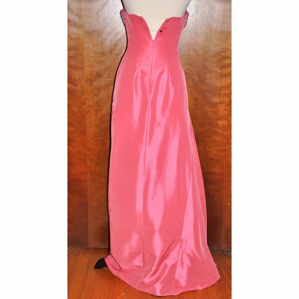 Xcite | Dresses | Xcite Coral Beaded Strapless Princess Ball Gown Prom ...